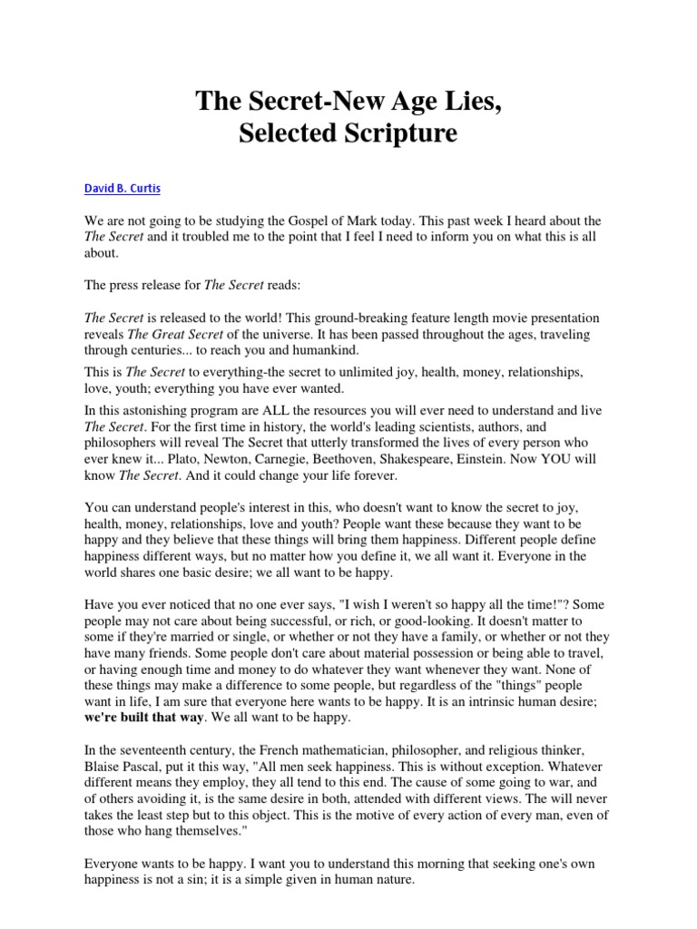 The Secret | PDF | Religious Science | New Age