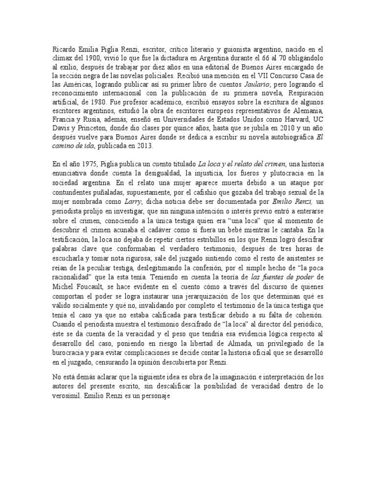 Ricardo Emilia Piglia Renzi | PDF Ricardo Emilia Piglia Renzi | PDF
