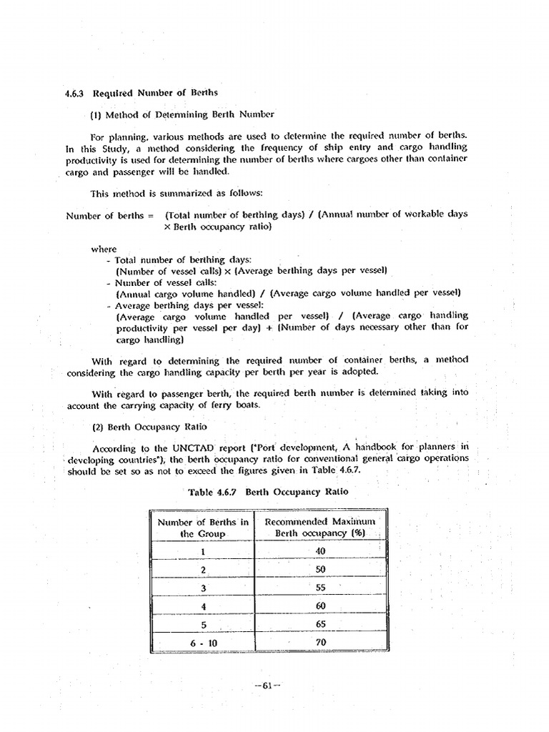 JICA Berth Requirements | PDF