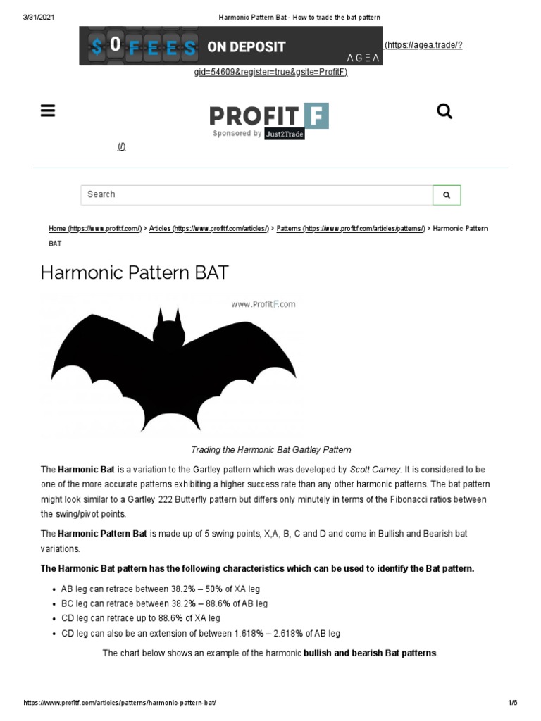 Harmonic Bat Pattern Trading Guide | PDF | Market Trend | Financial Markets