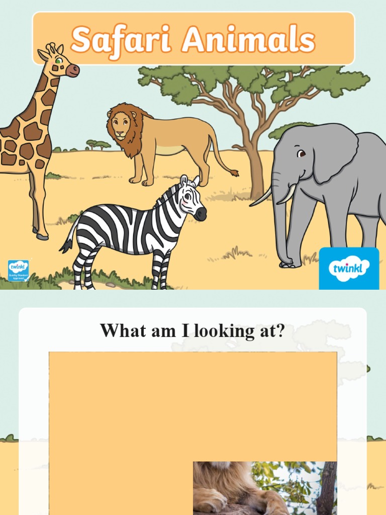 T T 5719 Safari Animals Whats Behind The Binoculars Powerpoint Game Ver ...