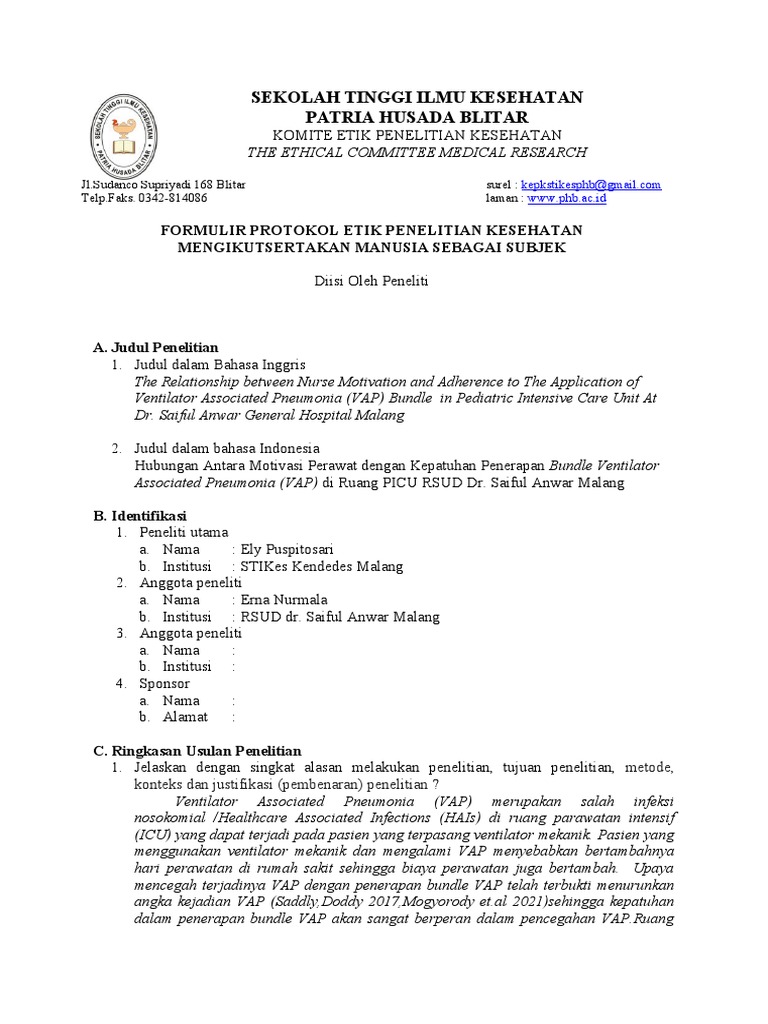 4 Protokol Etik Penelitian Kesehatan | PDF