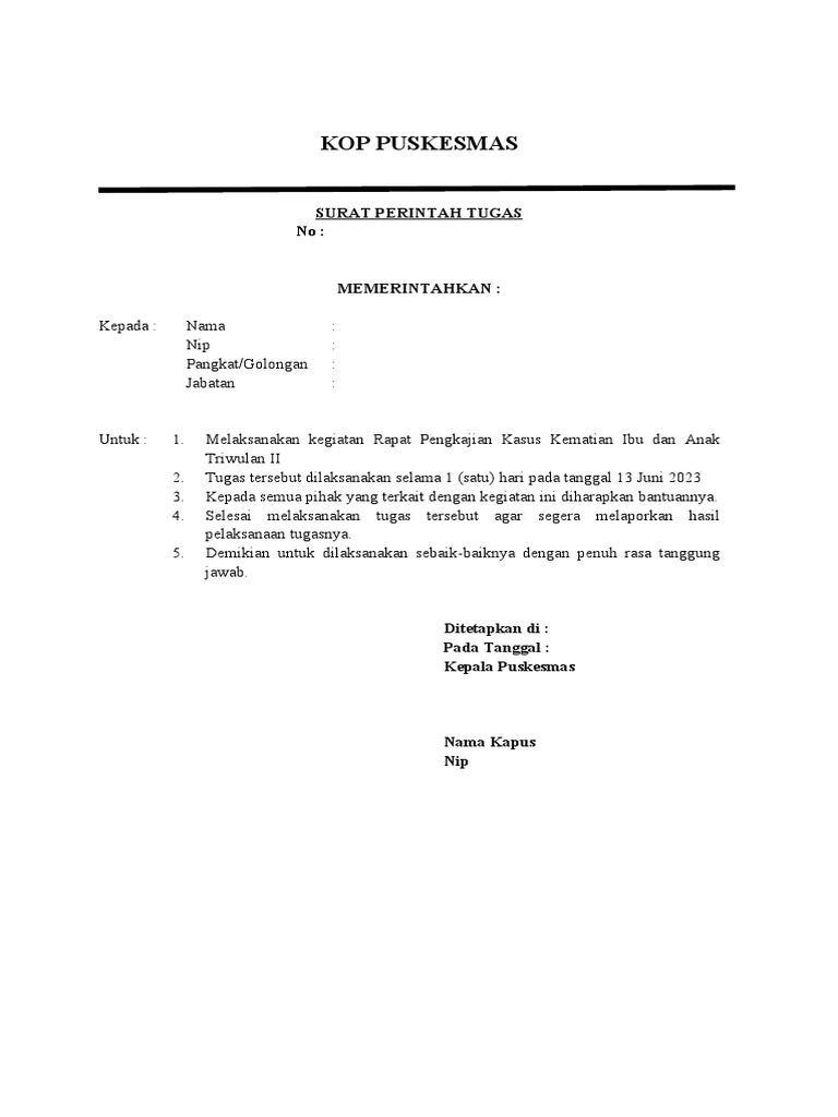 Contoh SPT Dan SPPD Pertemuan | PDF