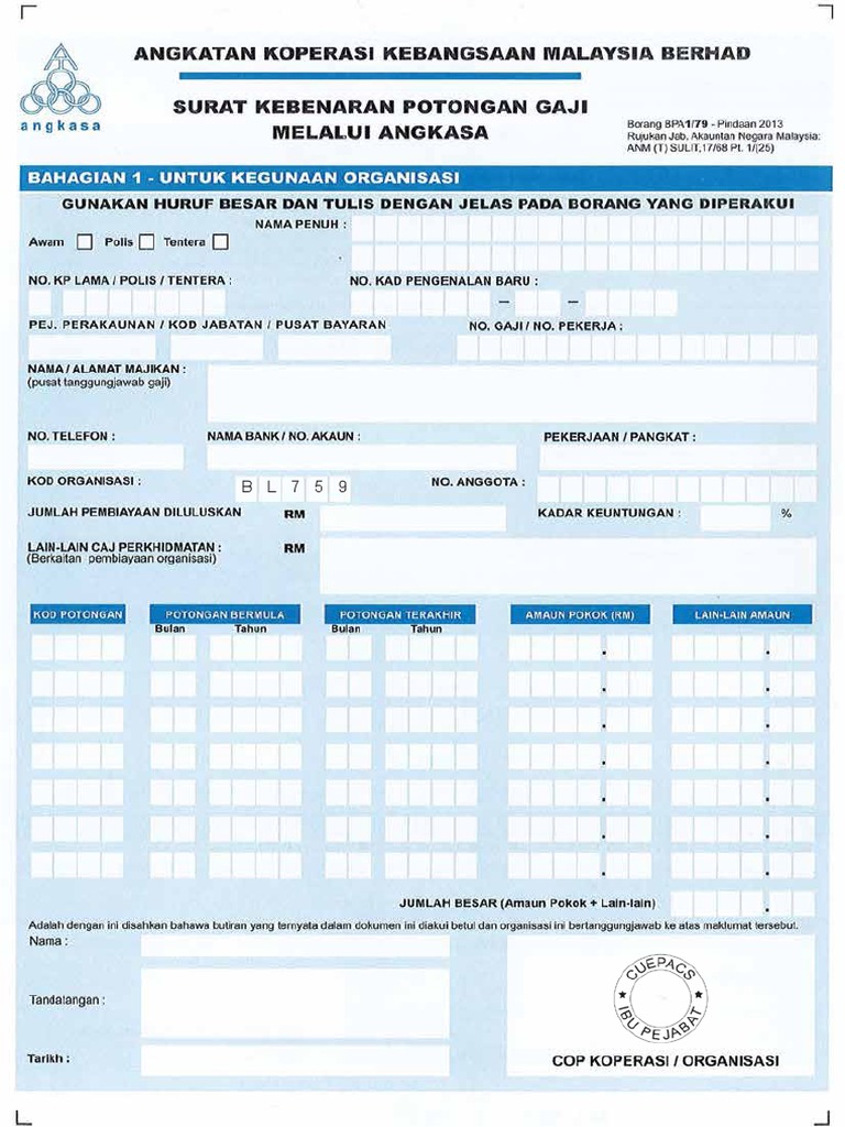 Panduan Isi Borang Biro Angkasa | PDF