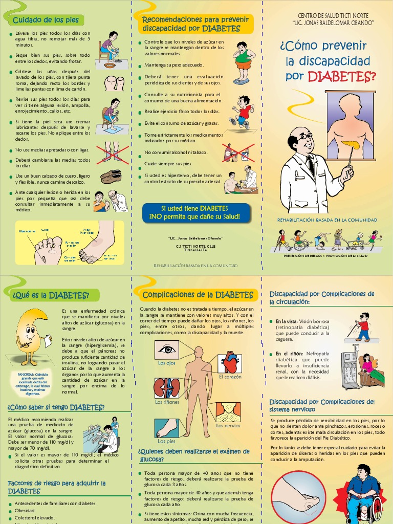 Triptico Diabetes Jonas | PDF | Diabetes | Ciencias de la Salud