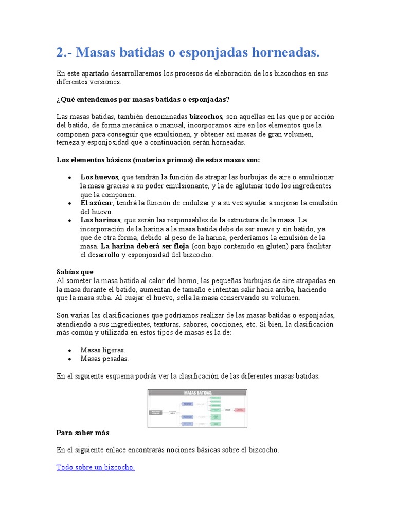 Masas Batidas | PDF | Postres | Cocinando