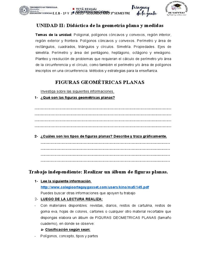 Unidad Ii - Figuras Planas | PDF | Geometría | Triángulo