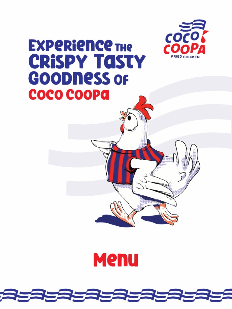 Coco Coopa Menu Card Print File | PDF | Hamburgers | French Fries