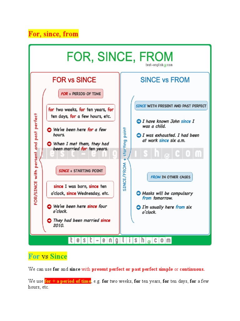 For,Since,From | PDF