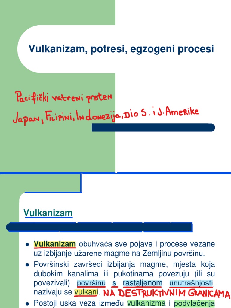 06 Vulkanizam, Potresi I Egzogeni Procesi | PDF