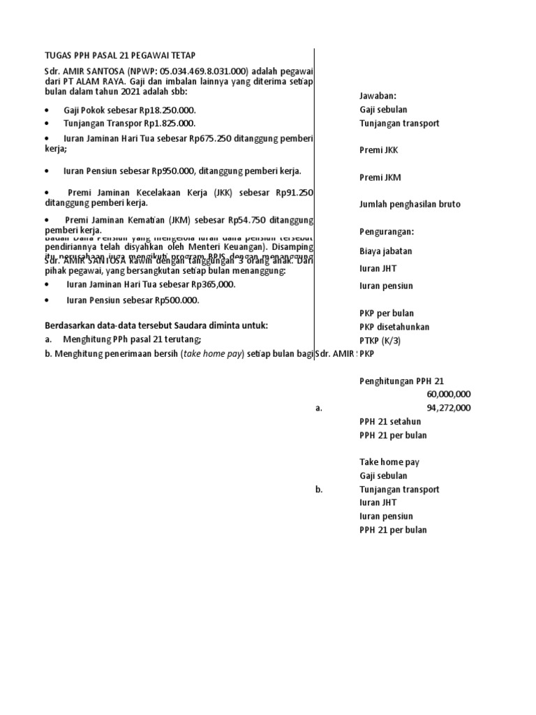 Rania Firyal - PPH 21 Pegawai Tetap | PDF