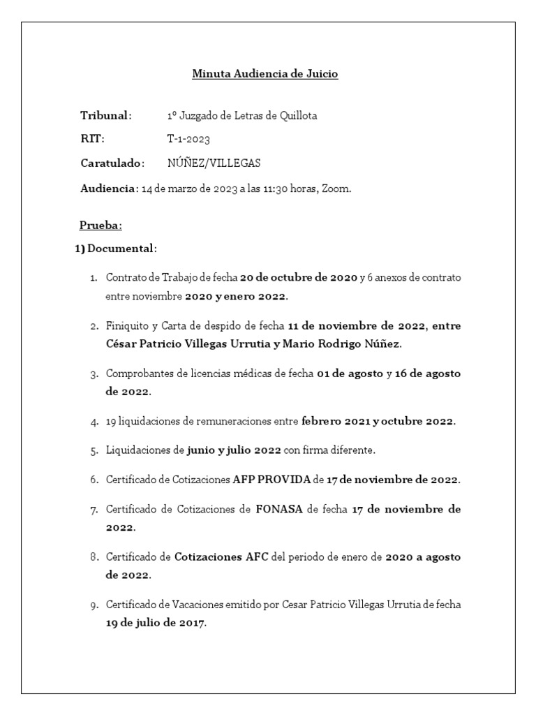 Modelo de Minuta | PDF