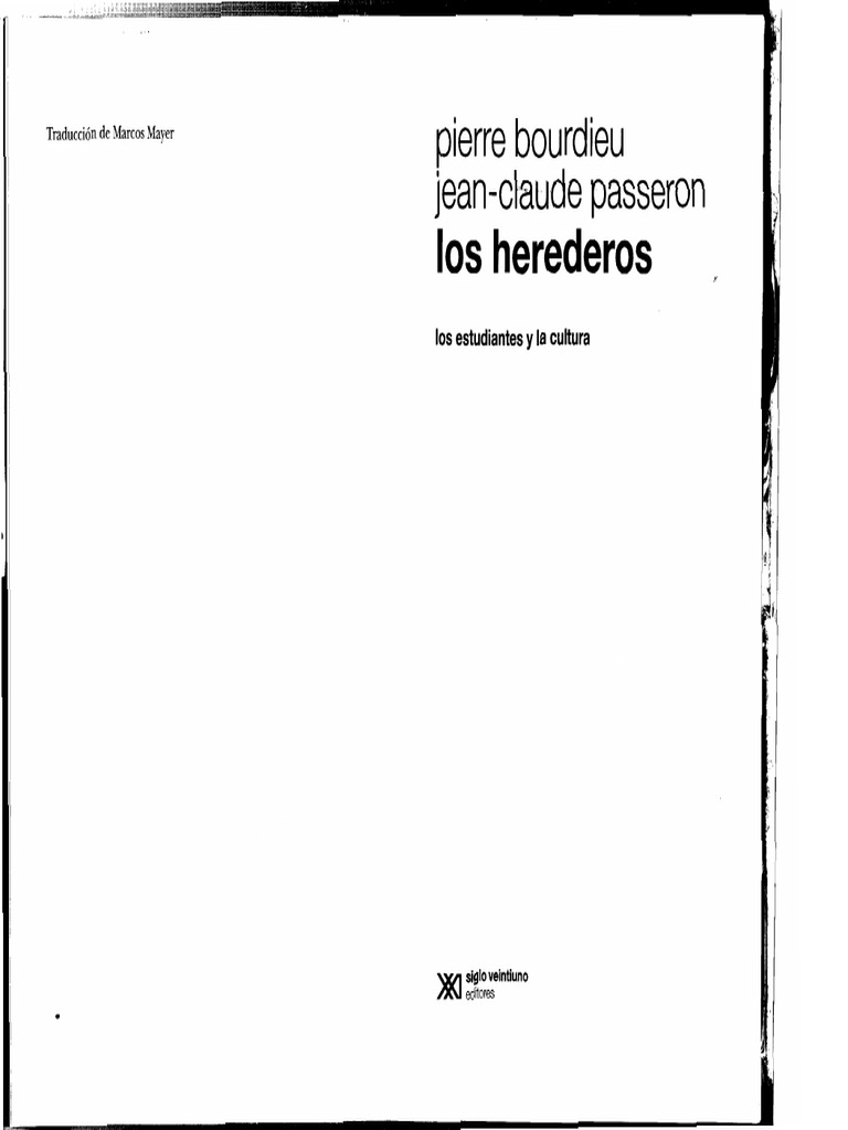 Bourdieu y Passeron, Los Herederos | PDF