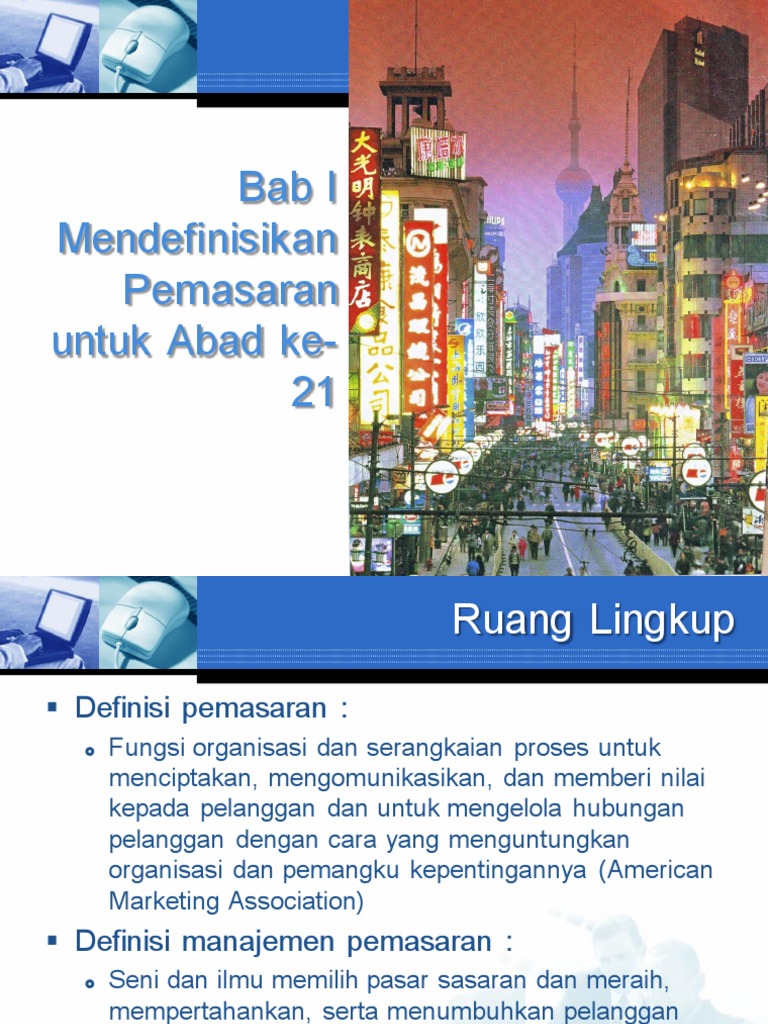 BAB 1 Mendefinisikan Pemasaran Abad 21 | PDF | Bisnis