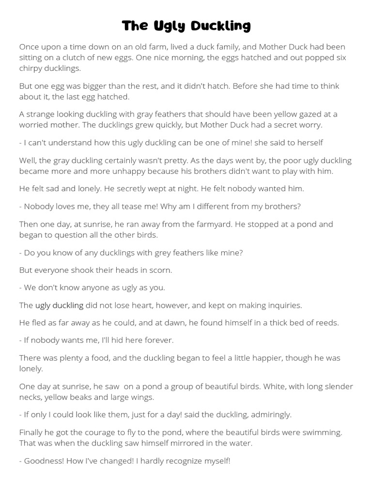 The Ugly Duckling | PDF