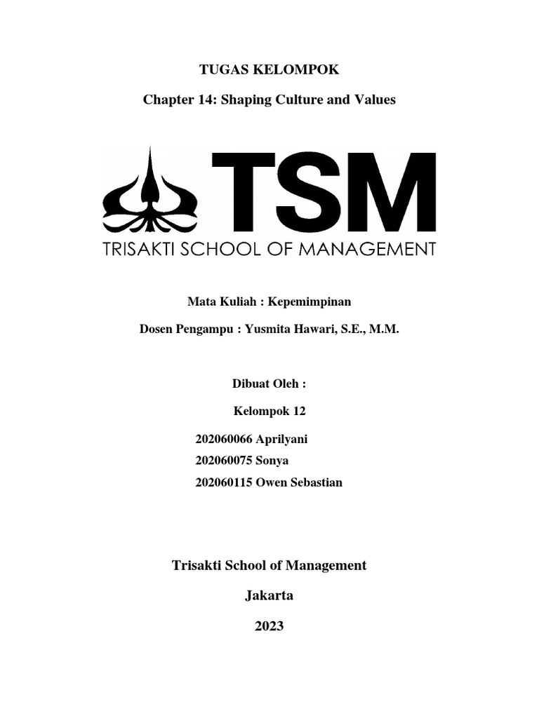 Summary Leadership Chapter 14 - Kelompok 12 | PDF | Karier & Perkembangan