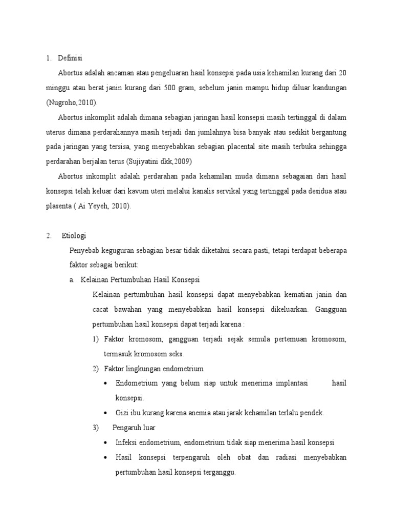 Panduan Abortus Inkomplit | PDF