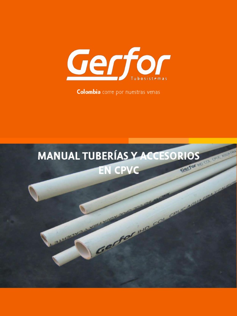 Manual de Tuberías CPVC | PDF | Tubería (transporte de fluidos) | Agua