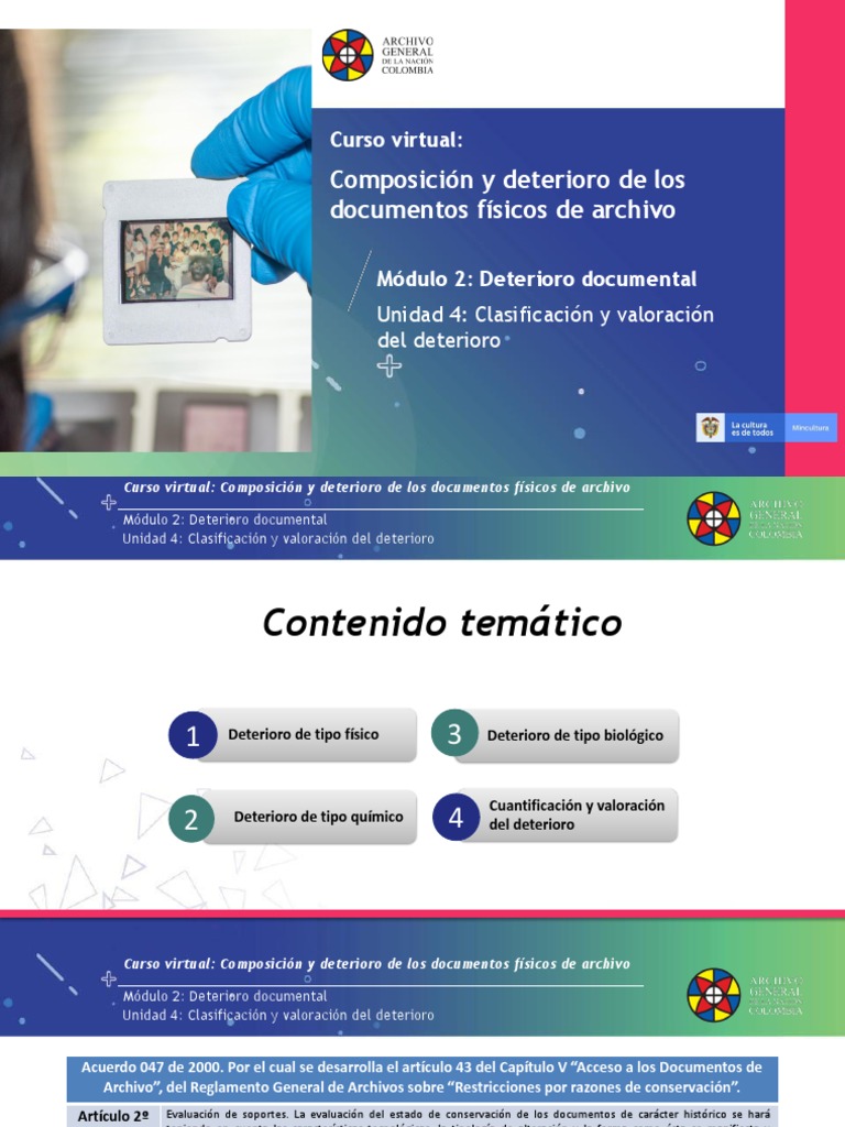 Clasificación y Valoración del Deterioro Documental | PDF | Redox | Corrosión