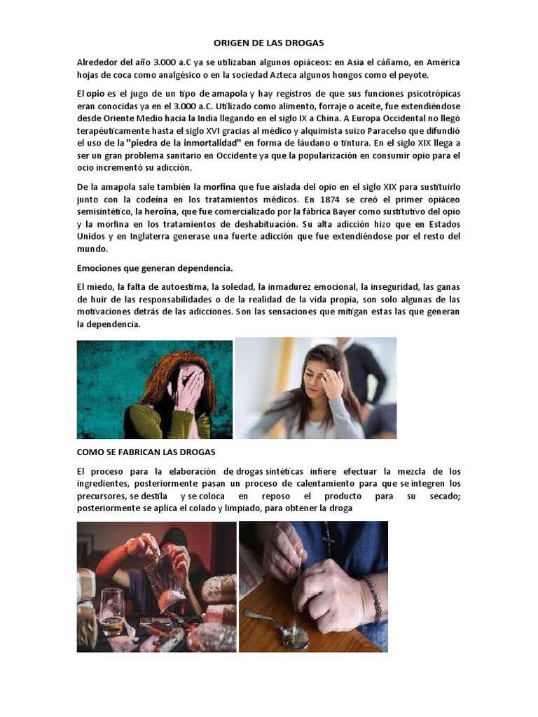 Origen De Las Drogas Pdf