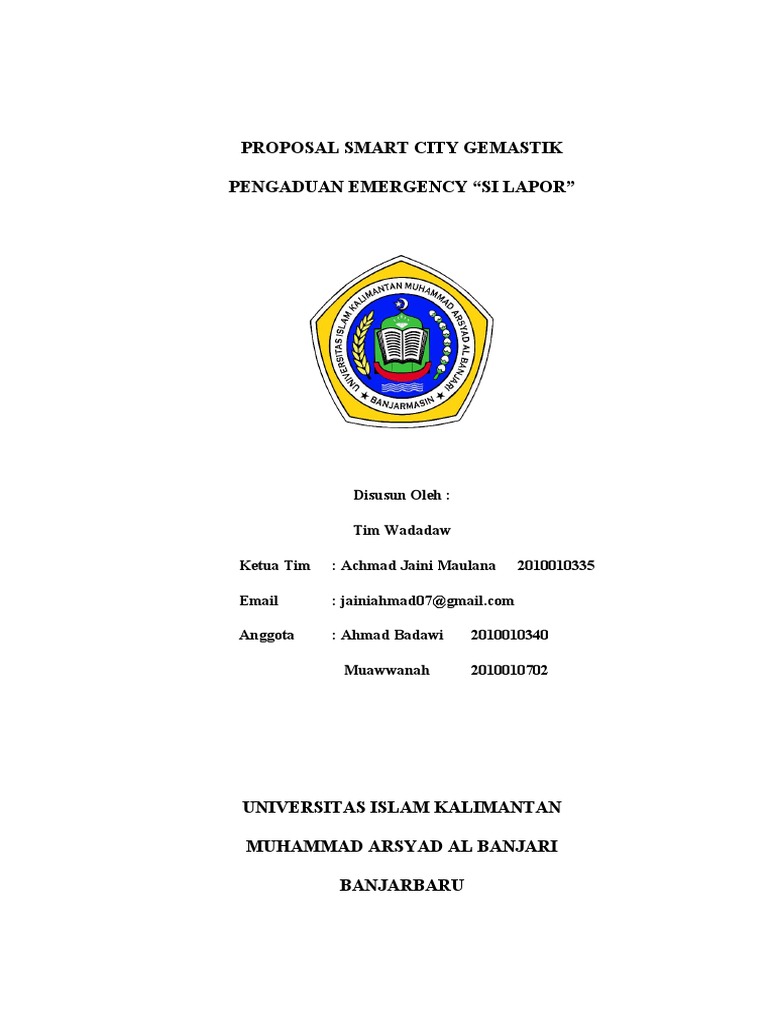 Proposal Smart City Gemastik | PDF