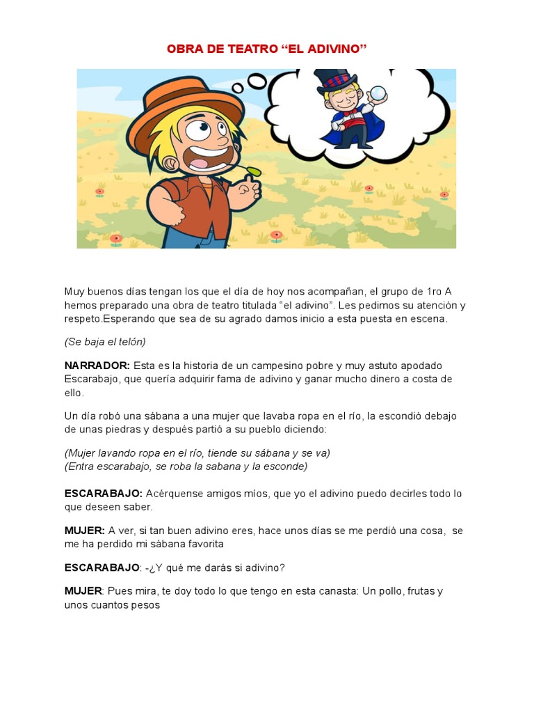 Obra de Teatro "El Adivino" | PDF