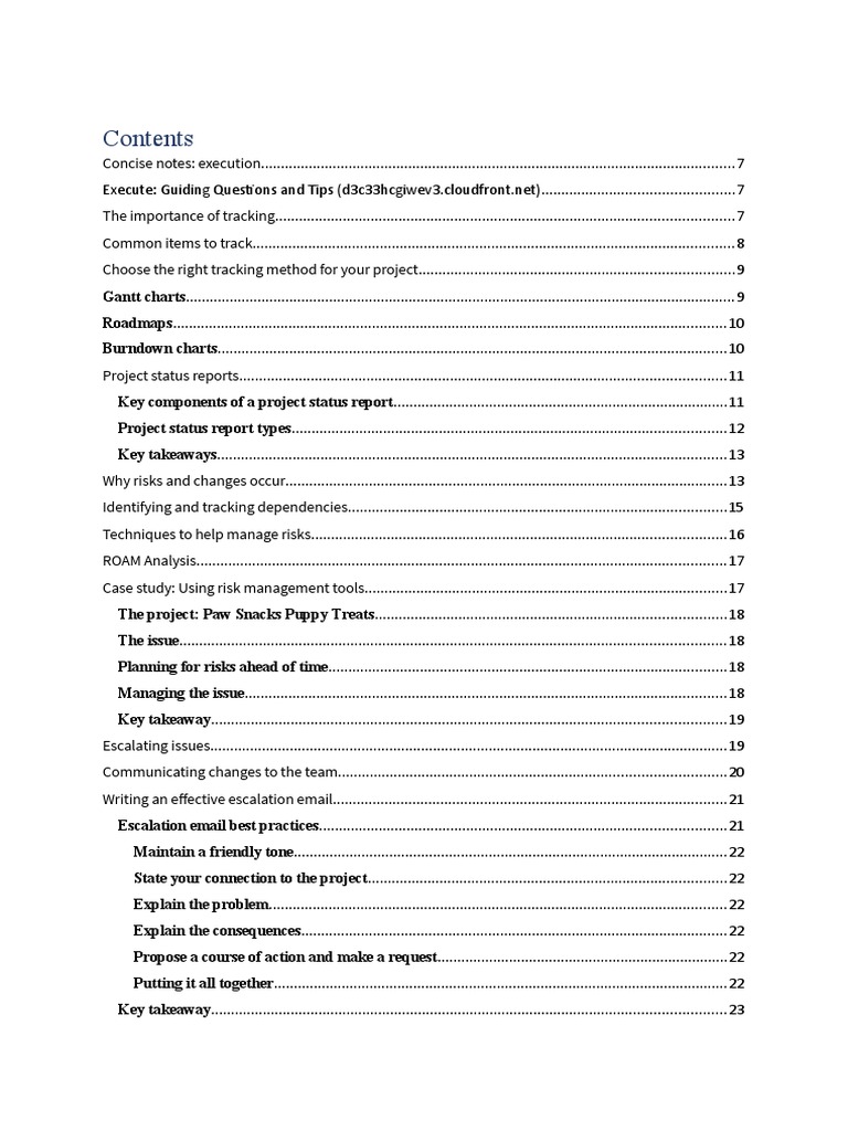 Project Execution Course Notes | PDF | Performance Indicator | Analytics