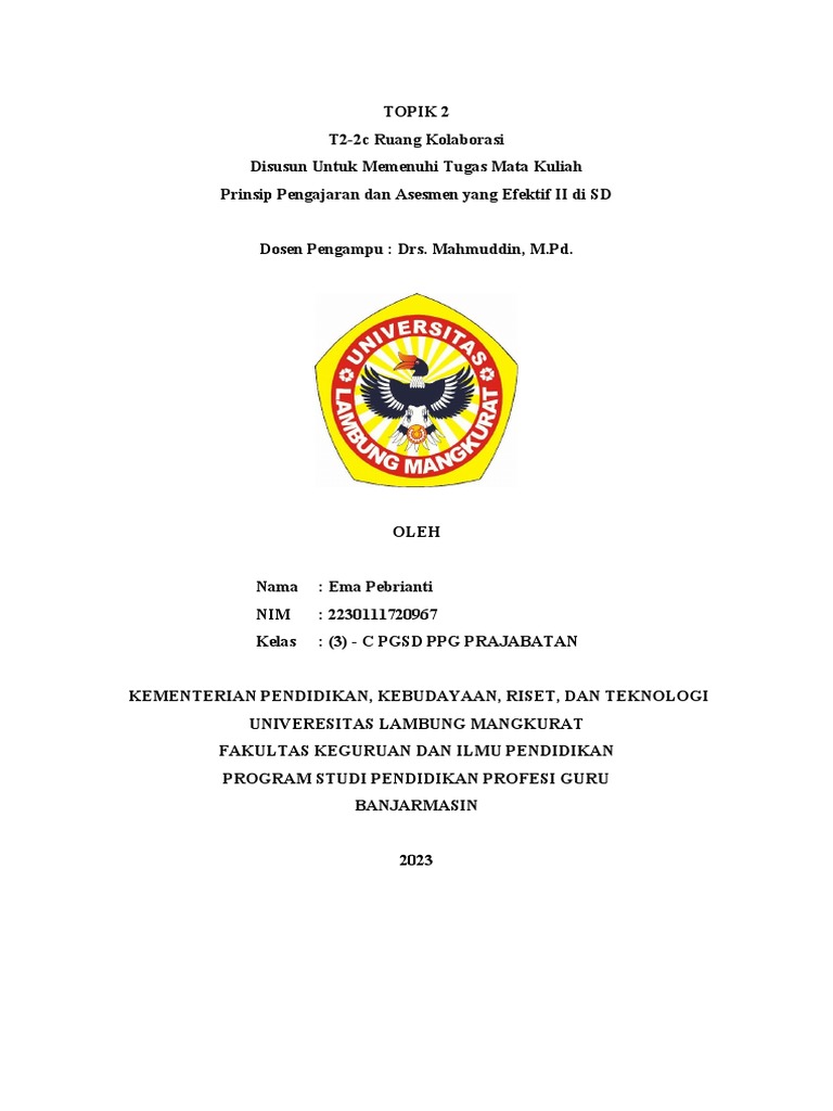 LK 15 - T2-2c Ruang Kolaborasi - Ema Pebrianti - C PGSD | PDF