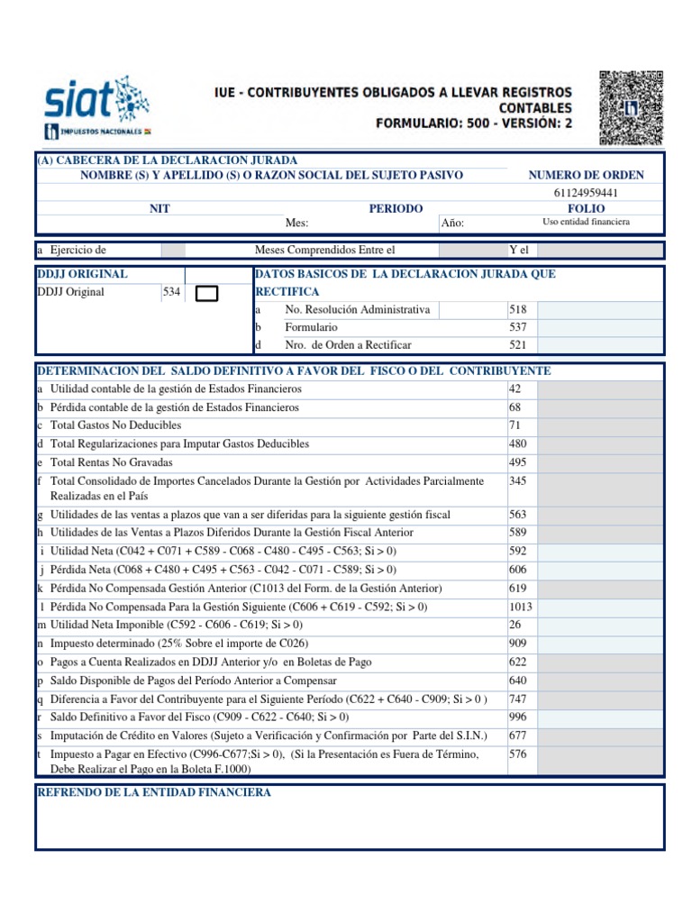 Formato F-500 PDF | PDF