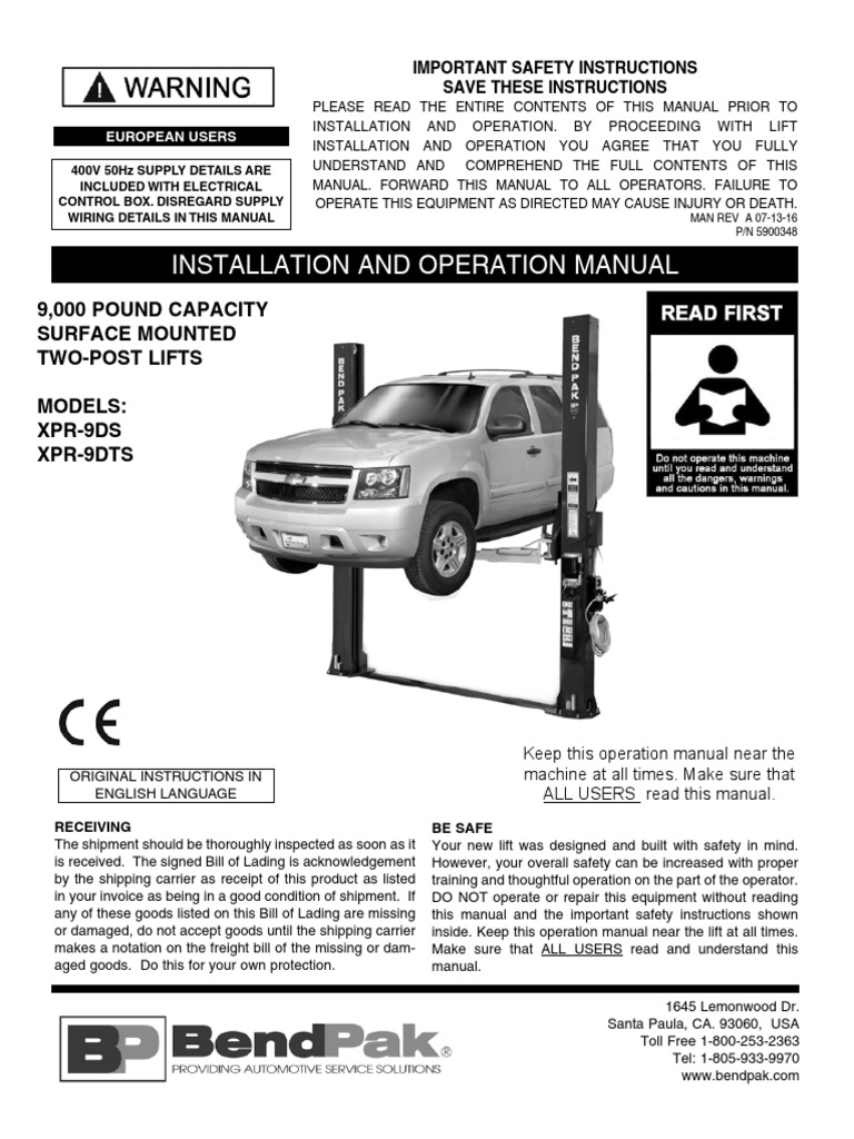 xpr-9ds-two-post-lift-manual-5900348-bendpak-pdf-elevator-safety