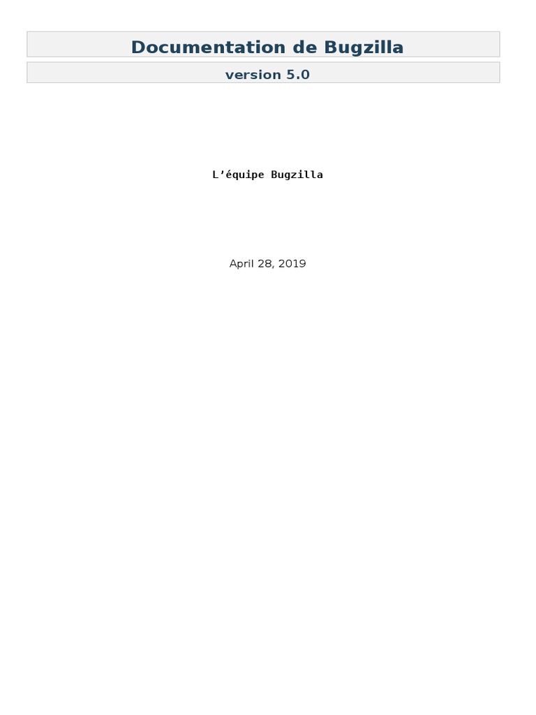 Bugzilla | PDF | Bug (informatique) | Cookie (informatique)