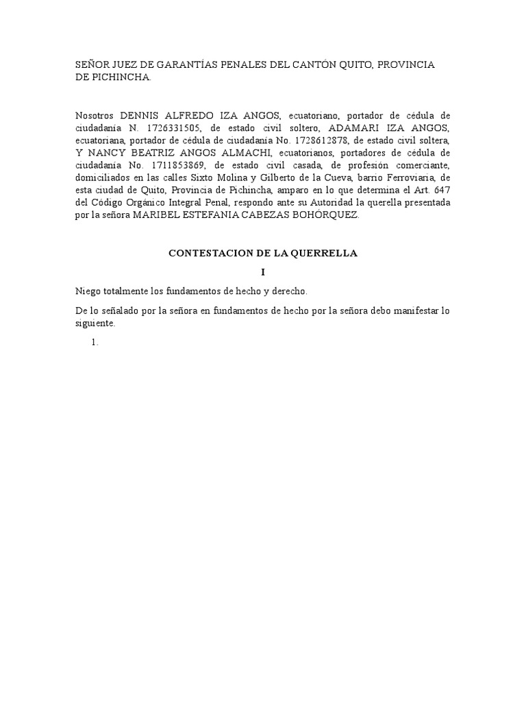 Querrella | PDF | Ciencias sociales | Derecho