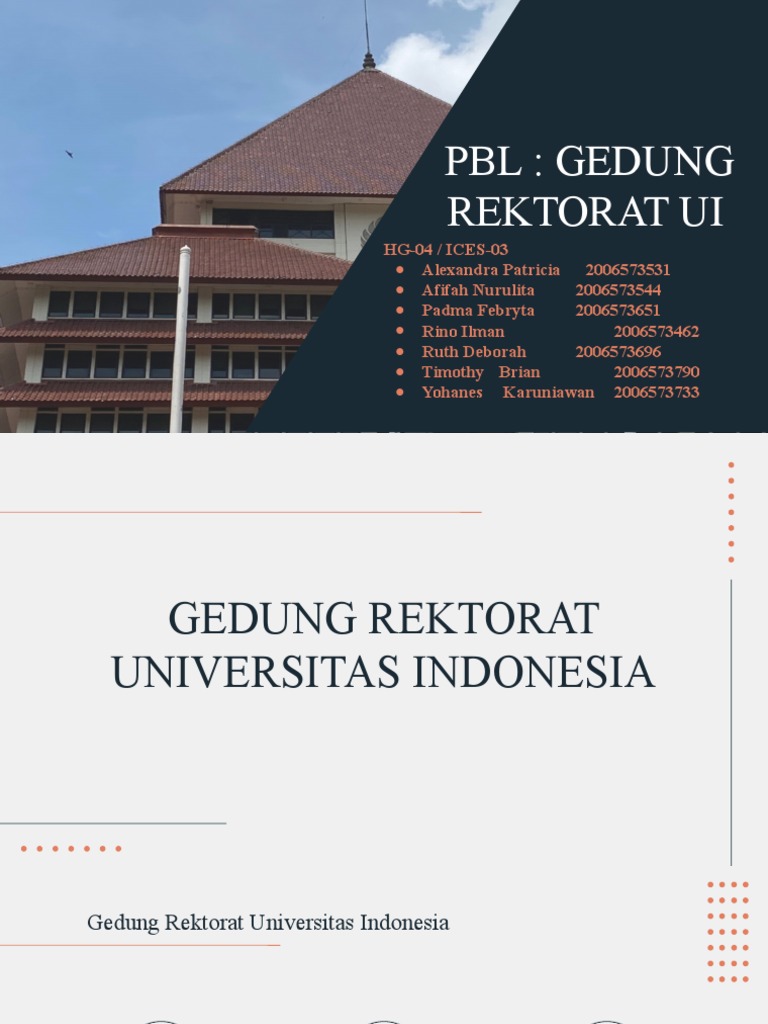 PBL1 - Kel - HG-04 - (Gedung Rektorat UI) | PDF