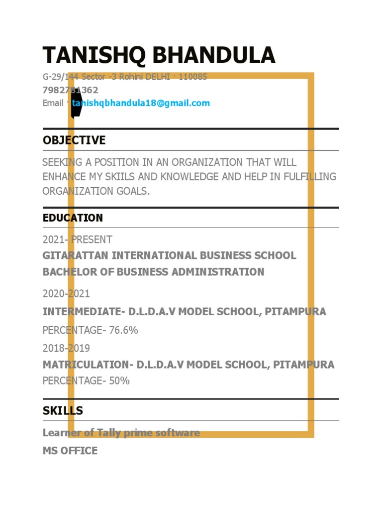 Tanishq Resume | PDF