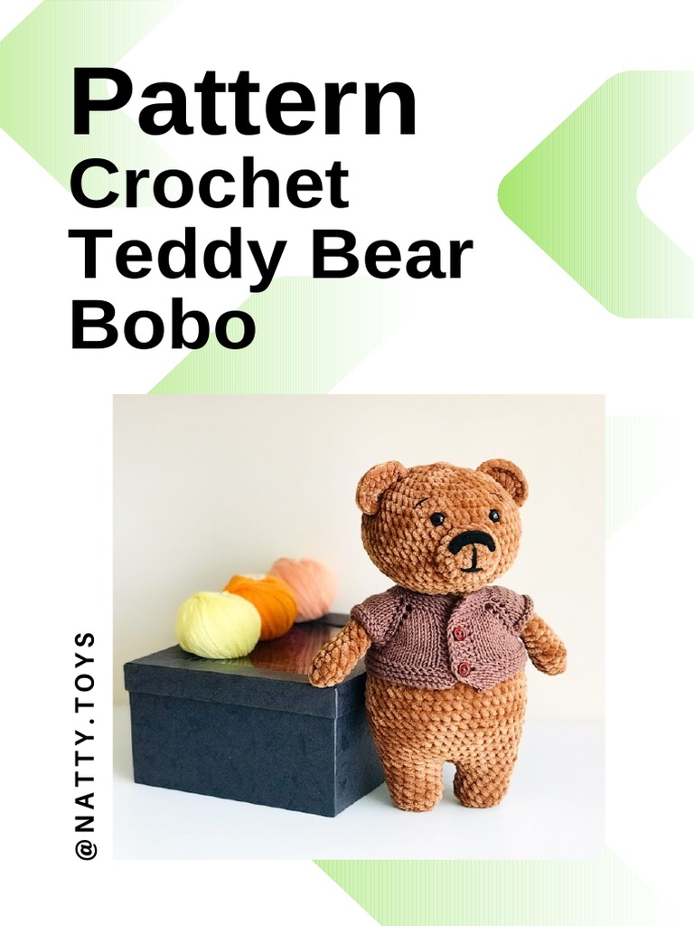 Crochet Pattern Teddy Bear | PDF | Crochet | Knitting