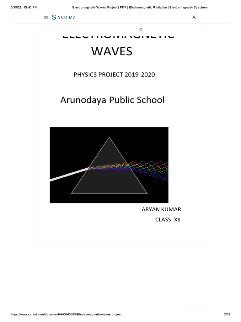 Electromagnetic Waves Project | PDF