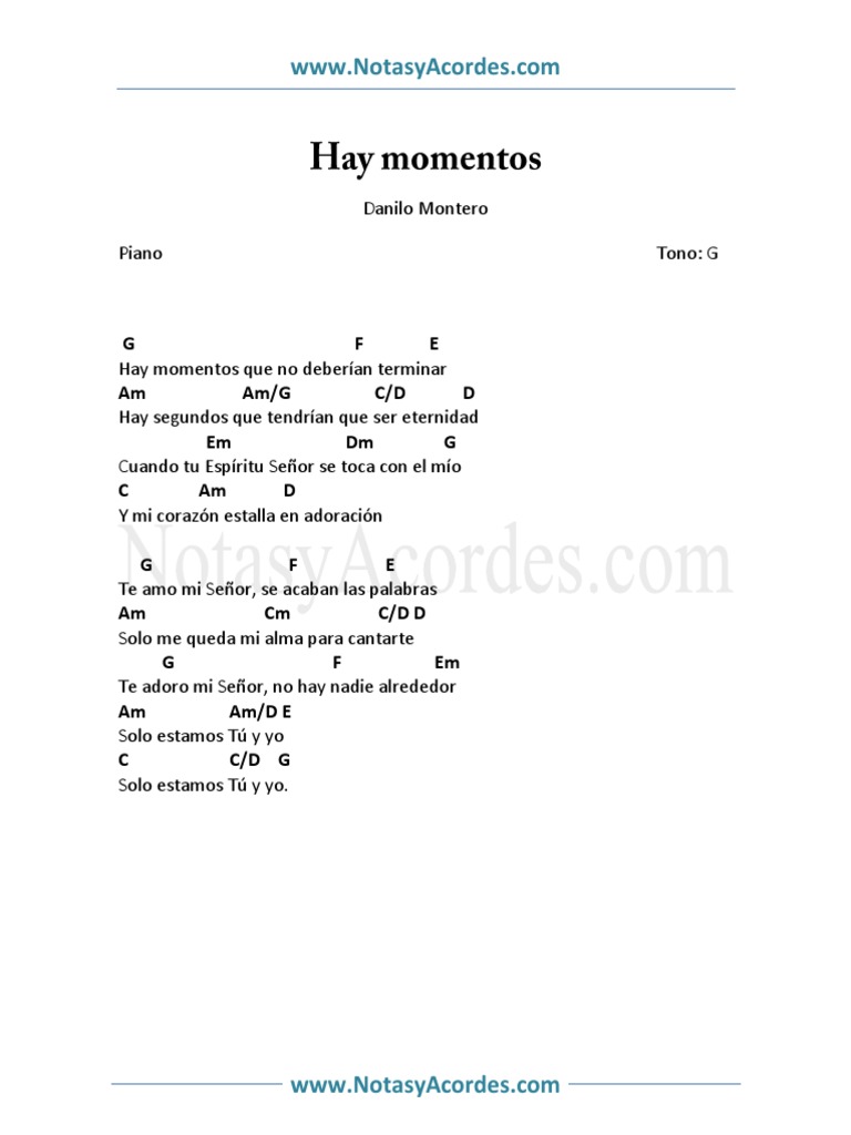 Hay Momentos Danilo Montero | PDF