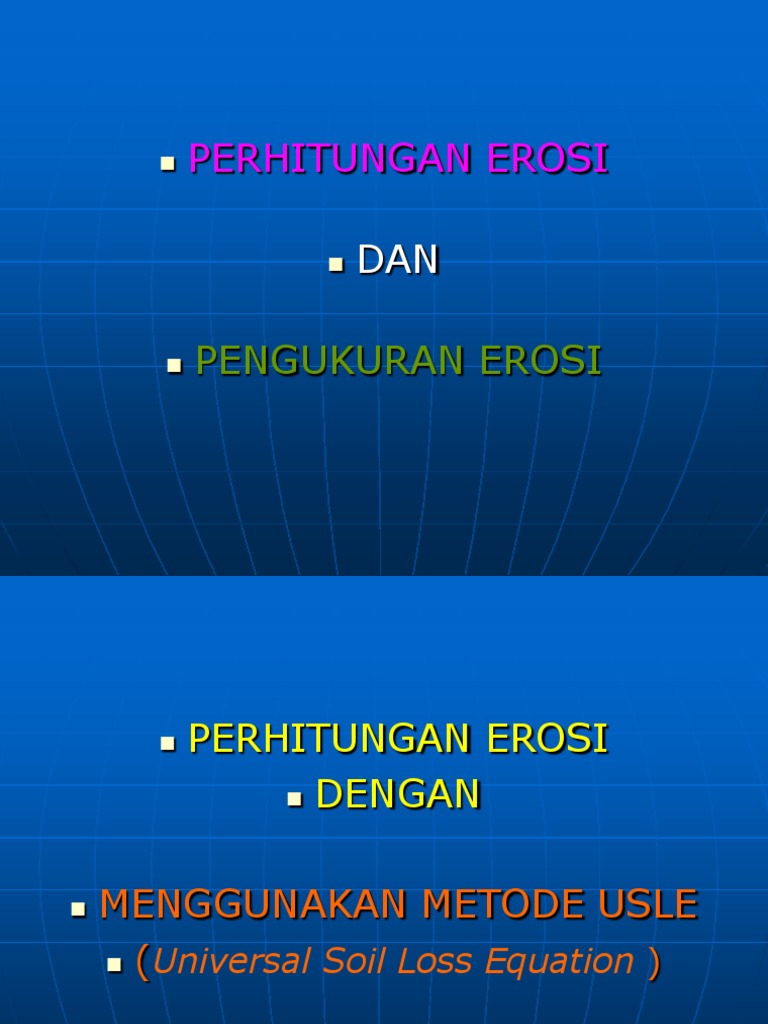 Perhitungan Erosi | PDF