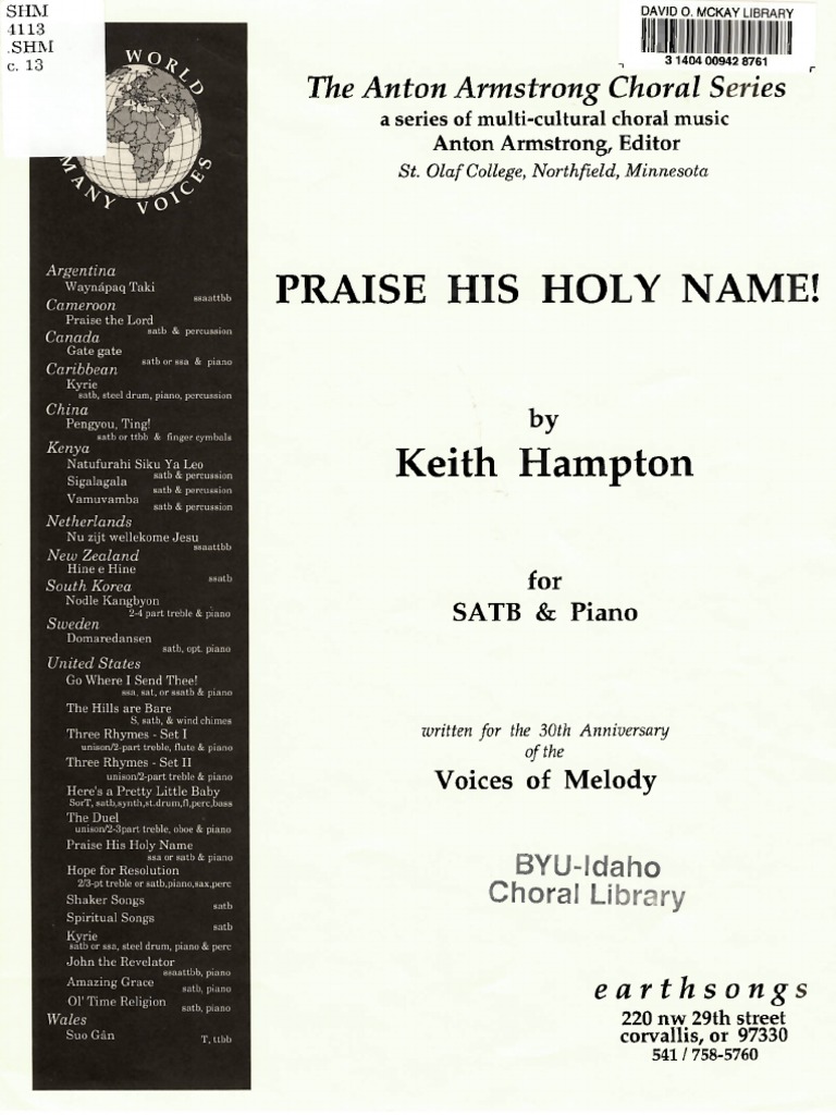 Praise His Holy Name! (Keith Hampton) | PDF