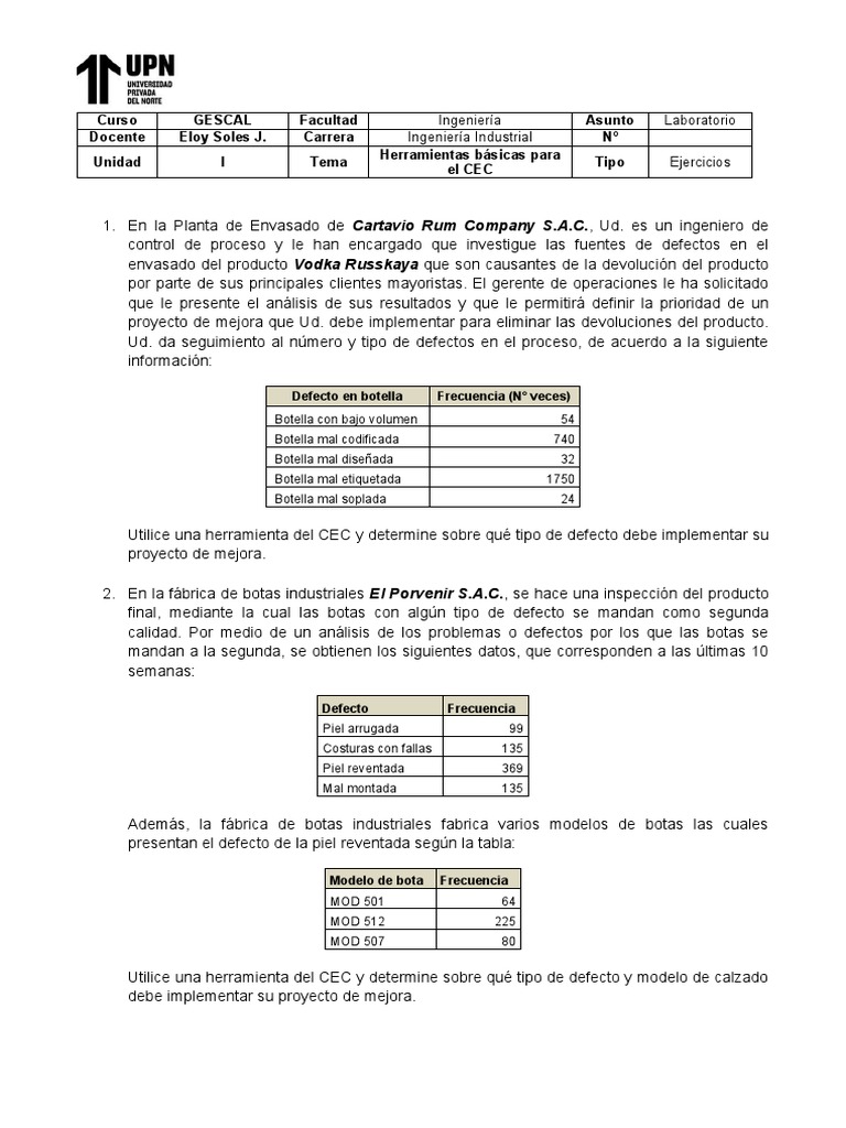 Práctica Guiada Herramientas CEC Pareto | PDF | Business | Ingeniería