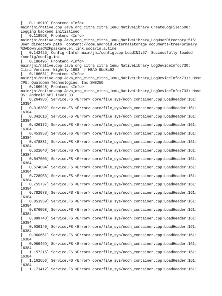 Citra Log | PDF | System Software | Information Technology Management