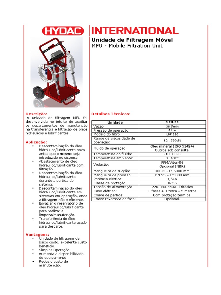 Catalogo MFU 38 | PDF | Filtragem | Petróleo