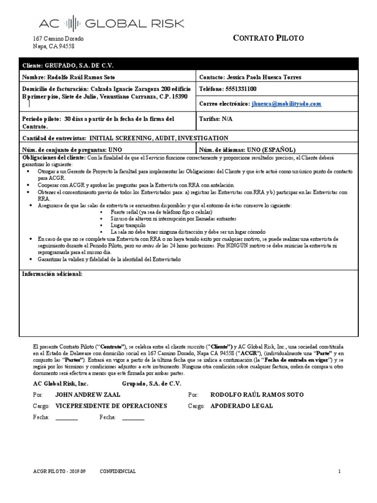 ACGR Pilot Mobility ADO V3 | PDF | Daños y perjuicios | Corrupción política