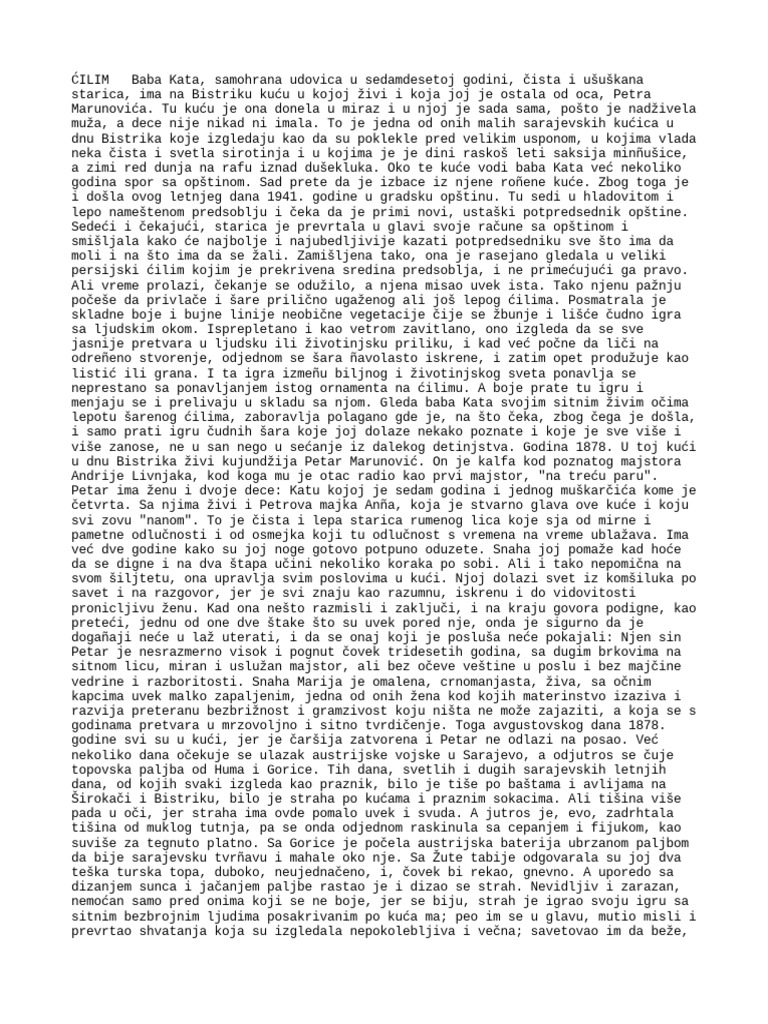 IVO ANDRIC CILIM 1 | PDF