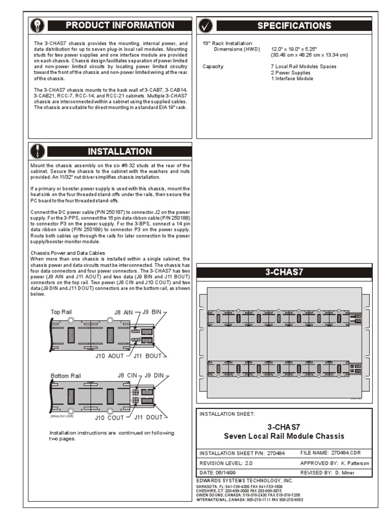 270484_R2_3-CHAS7_Seven_Local_Rail_Module_Chassis | PDF | Power Supply ...