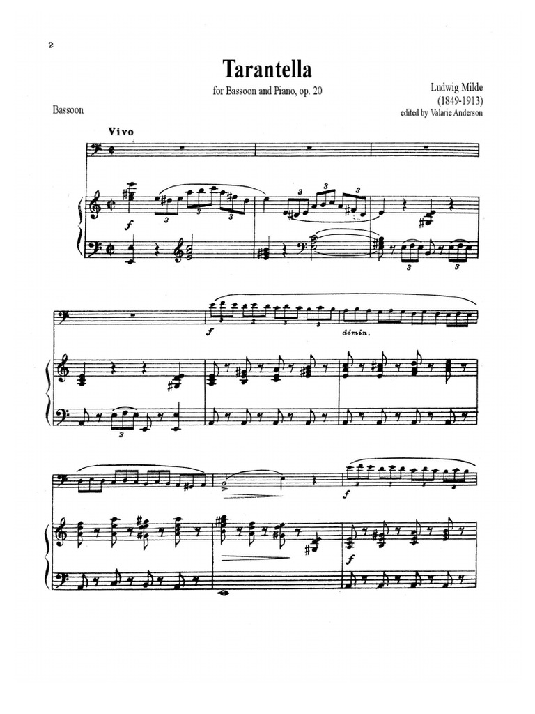 Ventus Musicale 2019 Bassoon D Gr. L. Milde Tarantella | PDF