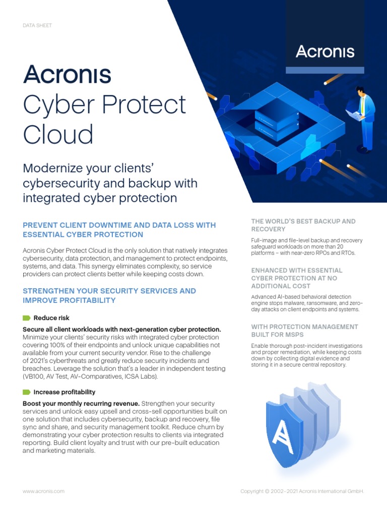 Data Sheet Acronis Cyber Protect Cloud En Us Pdf