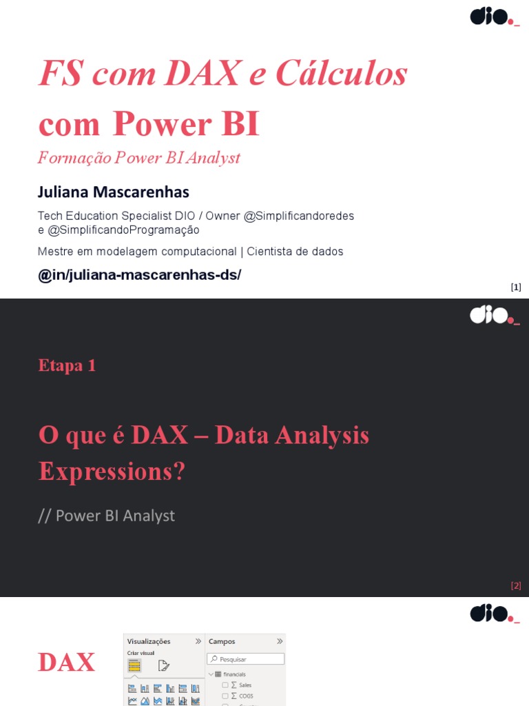Introdução A DAX - Data Analysis Expressions | PDF | Tabela (banco de ...