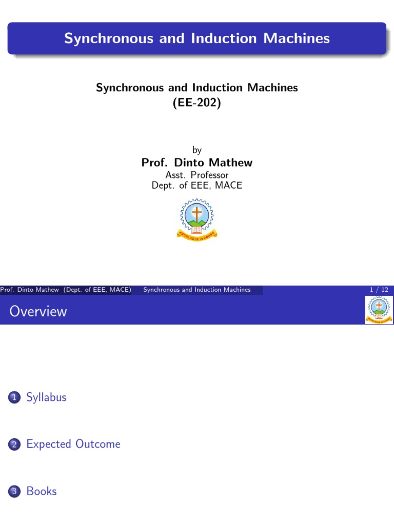 Synchronous and Induction Machines | PDF | Electric Motor | Electromagnetic Induction
