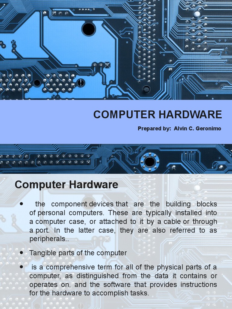 Computer Hardware Basics | PDF | Computer Data Storage | Hard Disk Drive